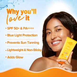 Glowing Sunscreen, Aqualogica Glow+ Dewy Sunscreen 80g