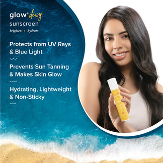 Dewy Sunscreen with Waterproof Glow Formula 50g - Aqualogica