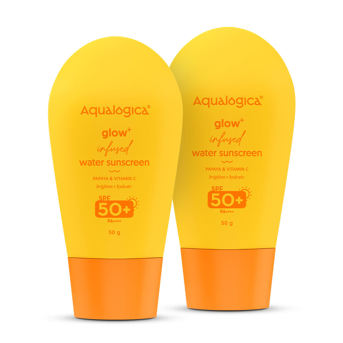 Glow+ Infused Water Sunscreen - 50 g (Pack of 2) – Aqualogica