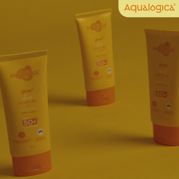 Glowing Sunscreen, Aqualogica Glow+ Dewy Sunscreen 80g